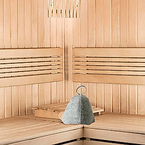 YidaSouko Sauna Hat Foldable Natural Felt Cap Soft Solid Cloche Hat for Hot Dry Steam Room Bath