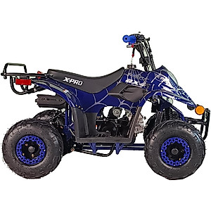 X-PRO 110cc ATV Quad ATVs Quads 110cc 4 Wheeler ATVs ATV 4 Wheelers，Spider Blue