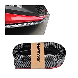 Car Front Bumper Lip Splitter, 2.5m/8.2ft Front Lip Spoiler, Self-Adhesive Waterproof Auto Side Skirt Protector Strip, Universal Exterior Soft Rubber Decoration Accessories for Cars (Black)