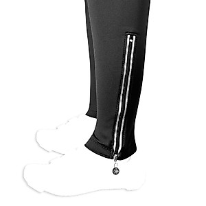 AERO|TECH|DESIGNS | Men's USA Classic Unpadded Thermal Fleece Bib-Tights | Black | Tall Fit | Large