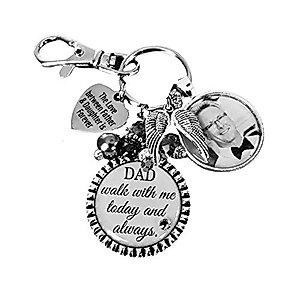 BRIDAL bouquet charm, walk with me today always, REMEMBRANCE jewelry, BRIDAL bouquet photo charm, Forever in my heart, photo pendant, Bride