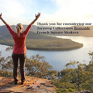 JARMING COLLECTIONS Glass Spice Jars with Shaker Lids - Spice Jars 16 oz for Food Storage, Spice Containers for Kitchen Organization and Storage, Bottles for Spices (Black - 16 Ounce 3 pack)