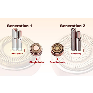 Replacement Heads for Finishing Touch Flawless Facial Hair Remover Shaver for Women, Gen 2, Rose Gold - Pack of 4