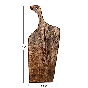 Main + Mesa Modern Mango Wood Cutting Board with Handle, Espresso Finish