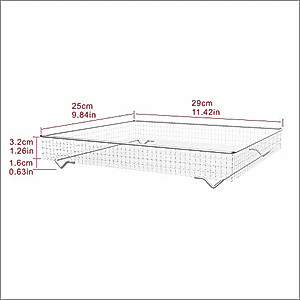 Air Fryer Basket for Oven Compatible with Cuisinart TOA-60 Serie TOA-65 cuisinart air fryer toaster oven, Stainless Steel, Baking, Boiling, Cooling or Drying Used for Convection Ovens Air fryers
