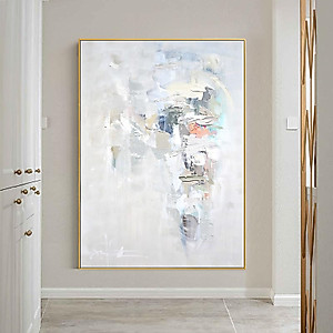 Oil Painting Modern Handmade Palette Knife Classical Flowers Oil Painting Wall Decorative No Frame Textured Canvas Wall Art Home,31inx47in,No Frame