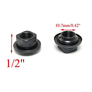 WELWIK 2PCS 3/8x26T Front Axle Nut, Bike Bicycle Axle Nuts, Hub Nuts, Bike Bicycle Front Axle Nuts Hub Nuts, Cone Nuts Dust Protector, Small