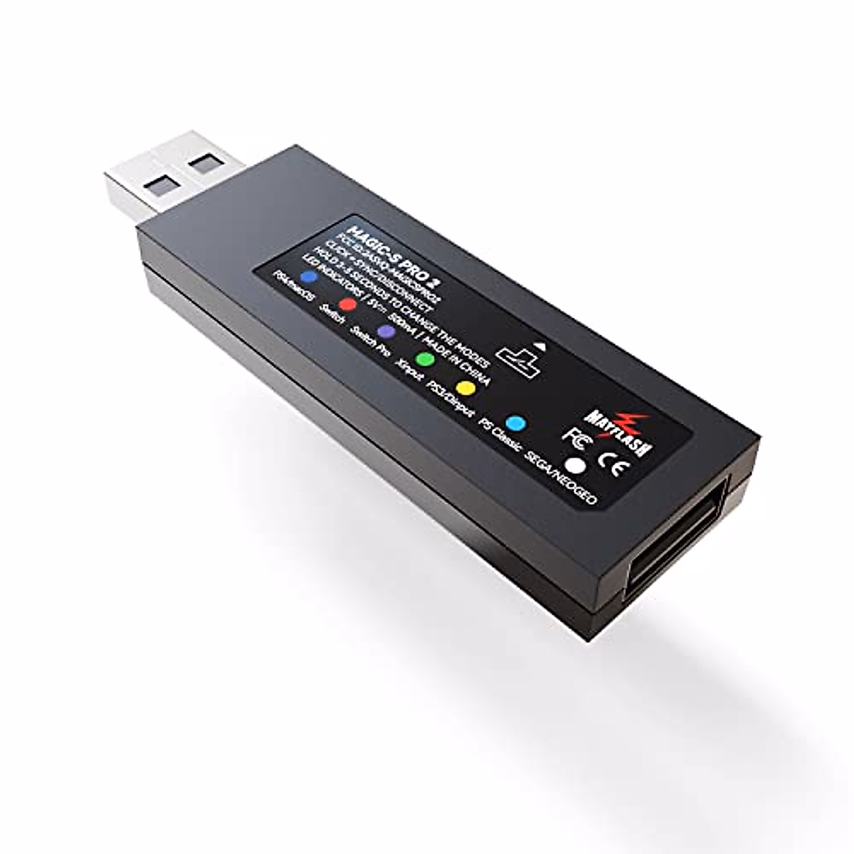 Mayflash Magic-S PRO 2 Wireless Bluetooth Controller USB Adapter for PS4/Switch/Windows/macOS/Raspberry Pi Compatible with Xbox Series X/S Controller/Xbox One Bluetooth/PS5 and More