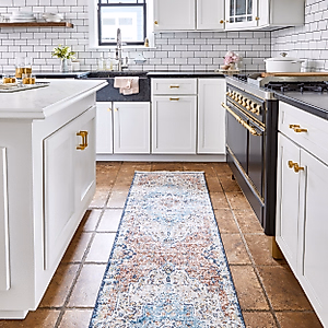 nuLOOM Sawyer Vintage Transitional Area Rug - 2x12 Runner Rug Vintage Multi/Ivory Rugs for Living Room Bedroom Dining Room Entryway Hallway Kitchen