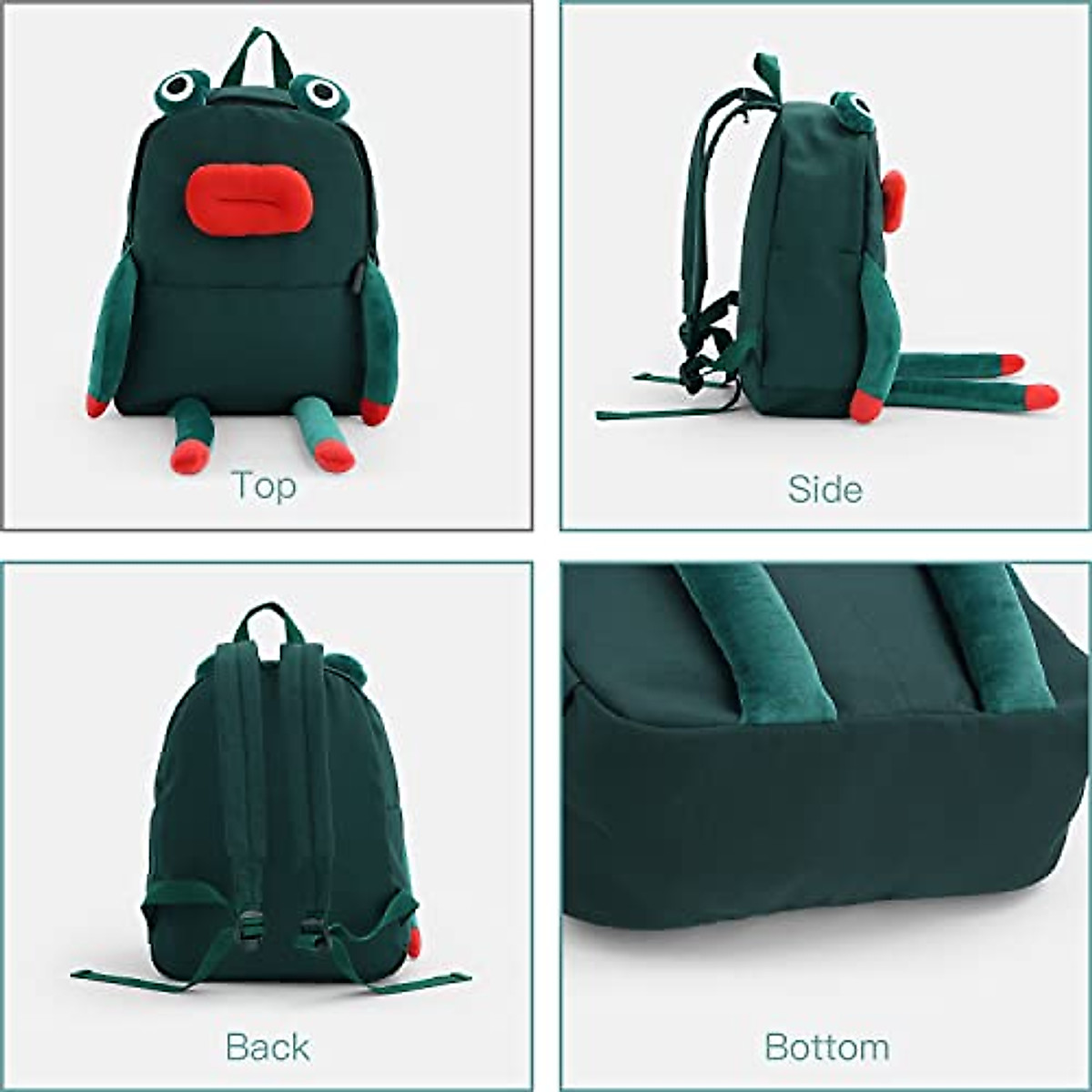 Lanpet Backpack For School Girls/Boys , Unisex 3D Cartoon Frog Design Schoolbag Travel Daypack