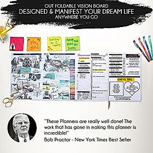 Law of Attraction Life & Goal Planner - A 90 Day Journey Creating Your Dream Life - Personal Gratitude Journal, Week Success Planner, Vision Board & Organizer + Planner Stickers, Undated