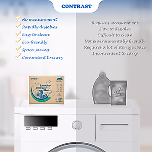 Laundry Detergent Sheets, 120 Loads Washer Soap Strips, Plant Based Liquidless Formula, Zero Waste for Home Dorm Travel Camping & Hand Washing Clean No Waste Fresh Scent