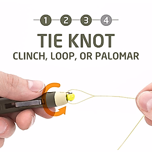 TYEPRO Fishing Knot Tying Tool/Jig Head and Hook Eyelet Grip/Line Threader/Clipper for Shaky Hands and Poor Eyesight. Tackle box Accessory.