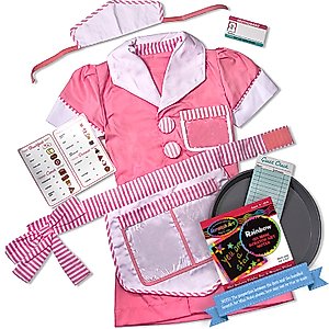 Melissa & Doug Waitress: Role Play Costume Scratch Art Mini-Pad Bundle [47876]