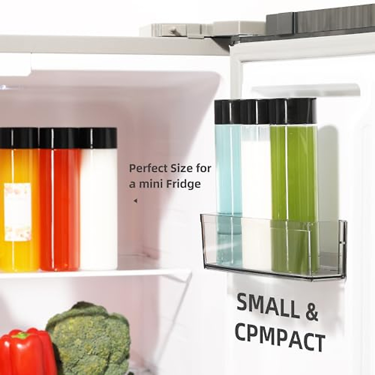 novelinks 30 Pcs 12oz Plastic Juice Empty Round Bottles with Caps, Bulk Reusable Clear Containers, Drink Beverage Containers with Black Tamper Proof Lids