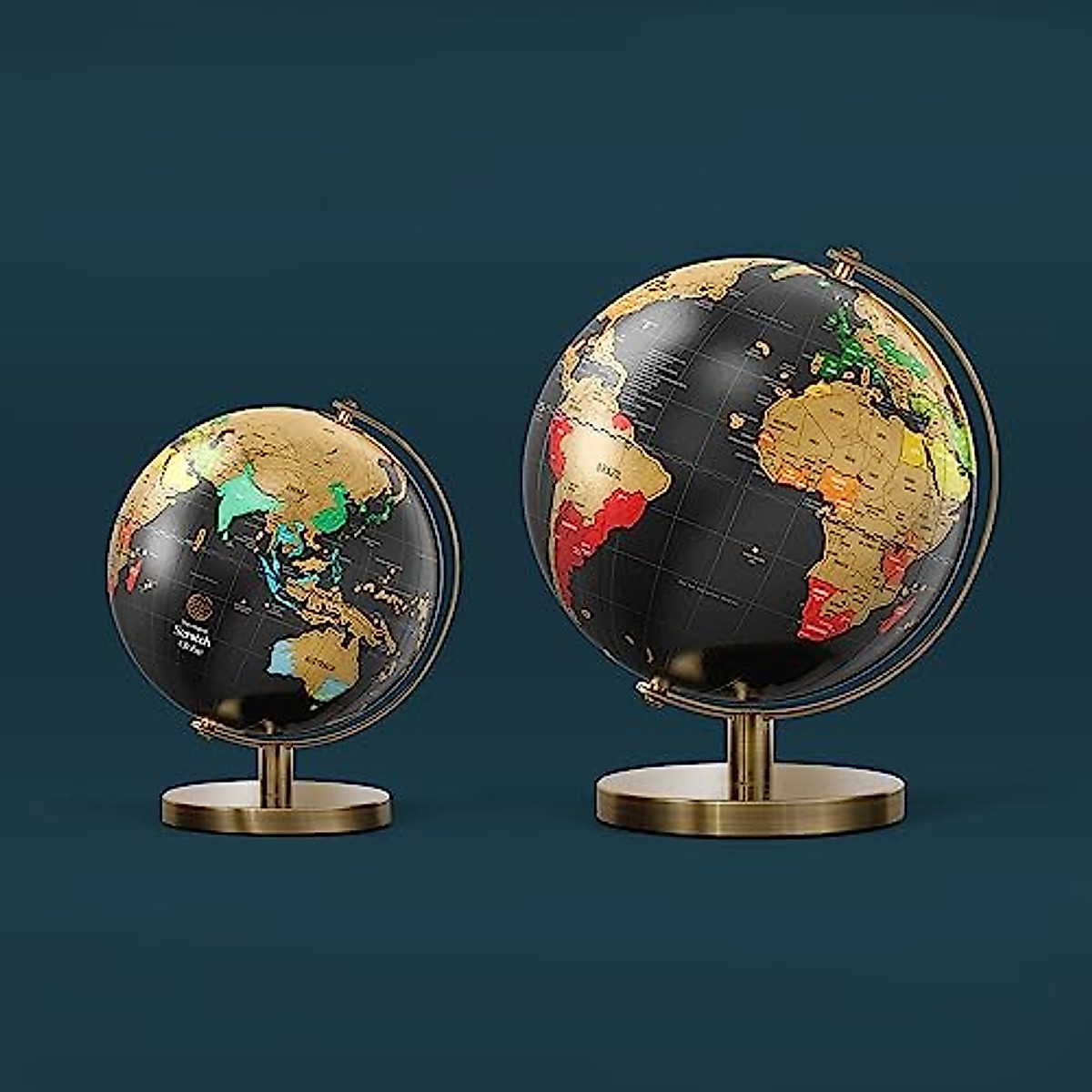 Luckies Of London World Globe Scratch Map | Scratch Off World Map | Interactive Map Of The World | Globe Decor & Travel Decor | Travel Map | Travel Gifts For Women & Travel Gifts For Men | Large Globe