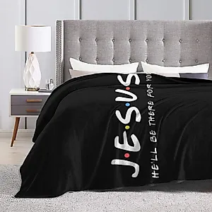 ROSIHODE Jesus Christian Throw Blanket Thin Flannel Fleece Blanket Warm Fuzzy Cozy Blankets Home Couch Bed Sofa Decoration for Women Men
