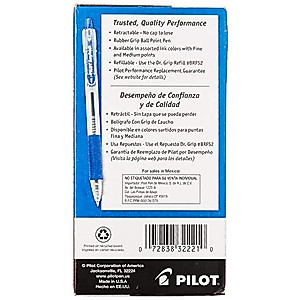 Pilot Easytouch Ballpoint Retractable Pen, Blue Ink, Medium, Dozen