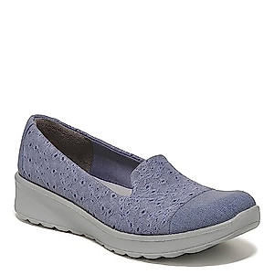 BZees Womens Galaxy Slip-On Folkstone Blue Eyelet 8.5 W