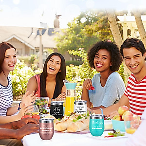 Thank You Gifts Coworker Leaving Farewell Appreciation Gifts with 12 oz Thank You for Being Awesome Wine Tumbler and Difference Keychains Gifts for Father Colleague Teacher Friends (Classic, 8 Pcs)