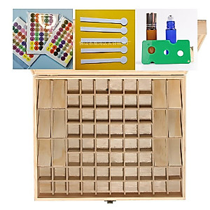 xixibuy Wooden Essential oil kit, Essential oil holder, Essential oil storage organizer Travel Display, Holds 68 Bottles with Oil opener, Stickers, Perfume test paper