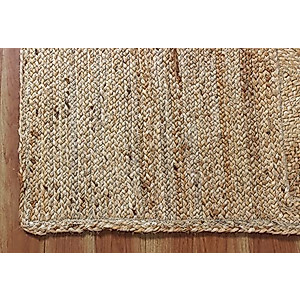 CASAVANI Living Room Jute Rug Indian Handmade Jute Rug Outdoor Doormats Woven Rug Kitchen Natural Jute Rugs for Farmhouse Bathroom Bedroom Doormat