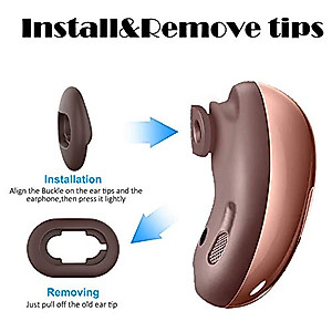 Woocon [8 Pairs] for Galaxy Buds Live Ear Tips Anti-Slip/Dust Silicone Ear Tips Ear Cushion Ear Gel Accessories Compatible with Samsung Galaxy Buds Live - S/L (Rose Gold)