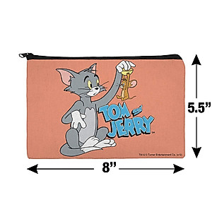 Tom and Jerry Best Friends Pencil Pen Organizer Zipper Pouch Case