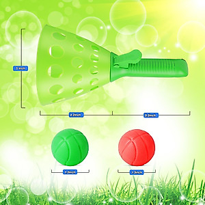 Duckura Outdoor Indoor Game Activities for Kids, Pop-Pass-Catch Ball Game with 4 Catch Launcher Baskets and 24 Balls, Birthday Party Favors Gifts Summer Beach Sport Toys for Kids Age 5 6 7 8 9+