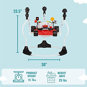 Dream On Me, Champ Activity Center & Jumper, Red