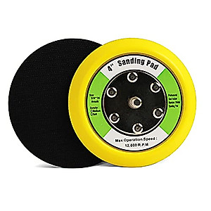 4 Inch Hook and Loop Backing Plates 5/16"-24 Threads for DA Air Random Orbital Car Polisher Sanding Polishing