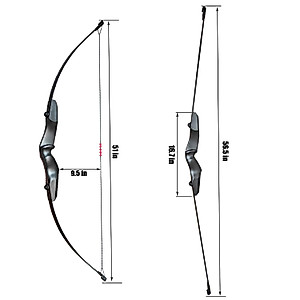 Archery Bow and Arrows Set for Adults 30 40 lbs with Quiver Target Faces Arm Guard Finger Saver,Takedown Longbow Kit for Starters Outdoor Hunting Training Practice Toy Right Hand (30LB with Bow Case)