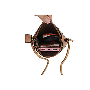 MKF Collection Crossbody Bags for Women Handbag, PU Leather Crossover, Small Shoulder Side Messenger Purse Rose