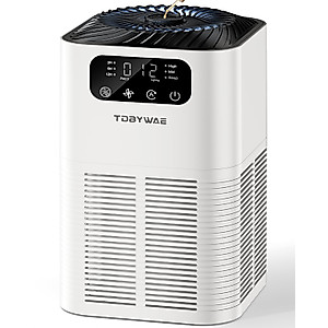 Air Purifiers for Home, TDBYWAE Air Purifiers for Large Room Up to 1076 Ft², H13 True HEPA Filter with Fragrance Sponge, 25 dB Quiet Air Purifiers for Bedroom Smoke Pet Dander Dust Pollen Odor, White