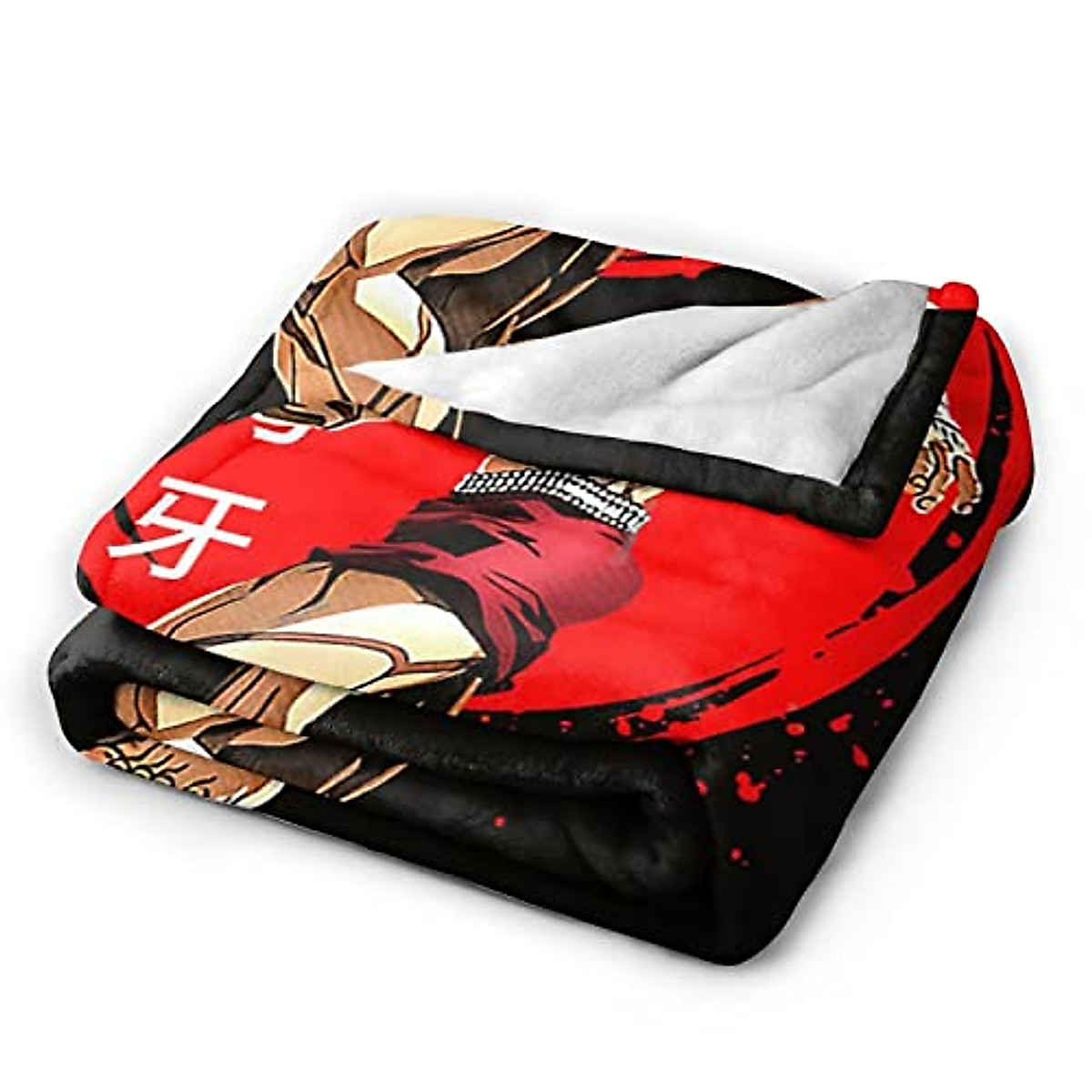Anime Baki The Grappler Blanket Tapestry Sofa Office Bedroom Throw Blankets Super Soft Cozy Microfiber Blanket Bedding 60"X50"