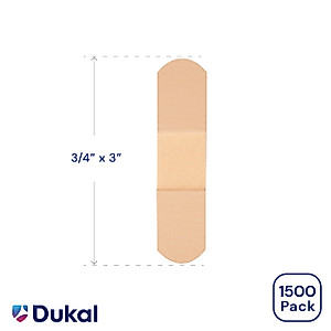 American White Cross Adhesive Bandages, Sheer Strips, 3/4" x 3" | Bulk Case of 1500 | Sterile, Breathable and Multi-Purpose for School Nurses, Businesses, and First Aid Kits