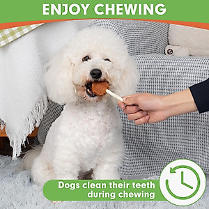 MON2SUN Lollipop Dog Treats, 4.5 Inch Chicken and Egg with Rawhide Twist Sticks, Healthy and Teeth Cleaning Dog Snacks for Small Dogs, 10.58oz (15 Count-Pack of 1)