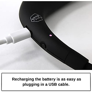 SPICE OF LIFE Bladeless Neck Fan - W Fan Blade Free 2.1, Navy - USB Rechargeable Battery, 2 to 5 Hour Life, Flexible Arms, 5 Speed Settings, Stimulating Breeze Helps Prevent Sleepiness While Driving