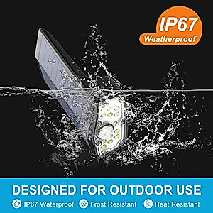 Motion Sensor Outdoor Lights Solar Powered, 3 Modes, IP67 Waterproof Bright LED Solar Flood Light, Dusk to Dawn Landscape Spot Lights for Outside, Pathway, Yard, Garden, Driveway, 2 Pack Spotlight
