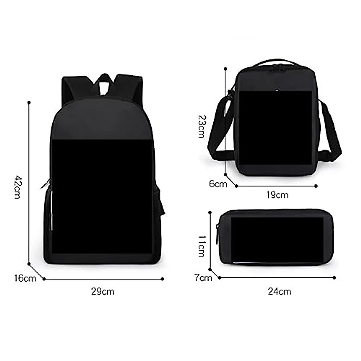 MARALICIA Mario Backpack Set of 3 Lunch Bag, and Pencil Bag Large 16 Inches Anime Cartoon (#17)