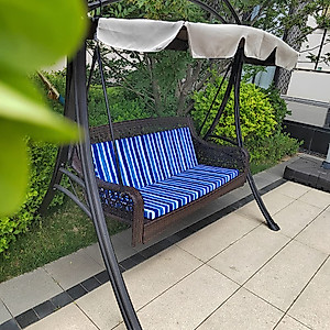 Bench seat cushion47 x17 Waterproof Garden Patio Outdoor Bench Cushions,Patio Bench/Settee Cushion/Swing Pads/Rocking Chair Cushion Thickened Sponge Filling Outdoor Chair Cushion for Patio Furniture…