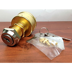 MARINE BRASS IGNITION STARTER SWITCH 4 TERMINALS 3 POSITIONS HEAVY DUTY OFF ON
