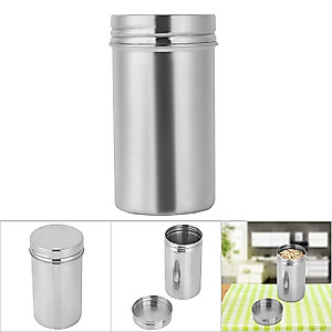UPQRSG Stainless Steel Sealed Storage Jar, Portable Tea Coffee Beans Container, Metal Waterproof Small Bottle Multipurpose Container, Kitchen Cup for Tea Coffee Sugar Seasoning Storage[L]