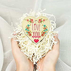 obmwang 50 Pieces 3" Natural Heart Wood Slices, DIY Wooden Ornaments Unfinished Predrilled Wooden Heart Embellishments with Natural Twine for Valentine's Day, Wedding, Thanksgiving, Christmas