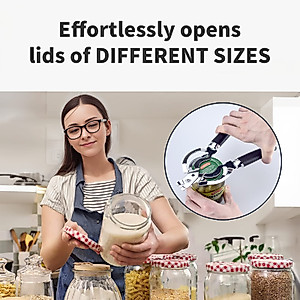 Zoiwdur Jar Opener, Multi Jar Opener for Weak Hands, Stainless Steel Jar Lid Opener, Beer Bottle Opener for Arthritic Hands, Seniors with Arthritis