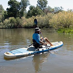 THURSO SURF Max Multi-Purpose Inflatable Stand Up Paddle Board SUP 11'6 x 34'' x 6'' Two Layer Deluxe Package Includes Carbon Shaft Paddle/2+1 Quick Lock Fins/Leash/Pump/Roller Backpack
