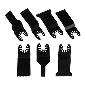 CNBTR Black Oscillating Saw Blade Quick Release Mix Accessory Multifunction Tools Set of 7
