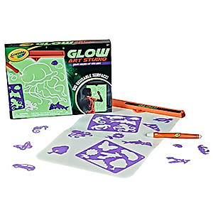 Crayola Glow Art Studio, Glow in The Dark Toys, Kids Gifts for Girls and Boys, Ages 6, 7, 8, 9