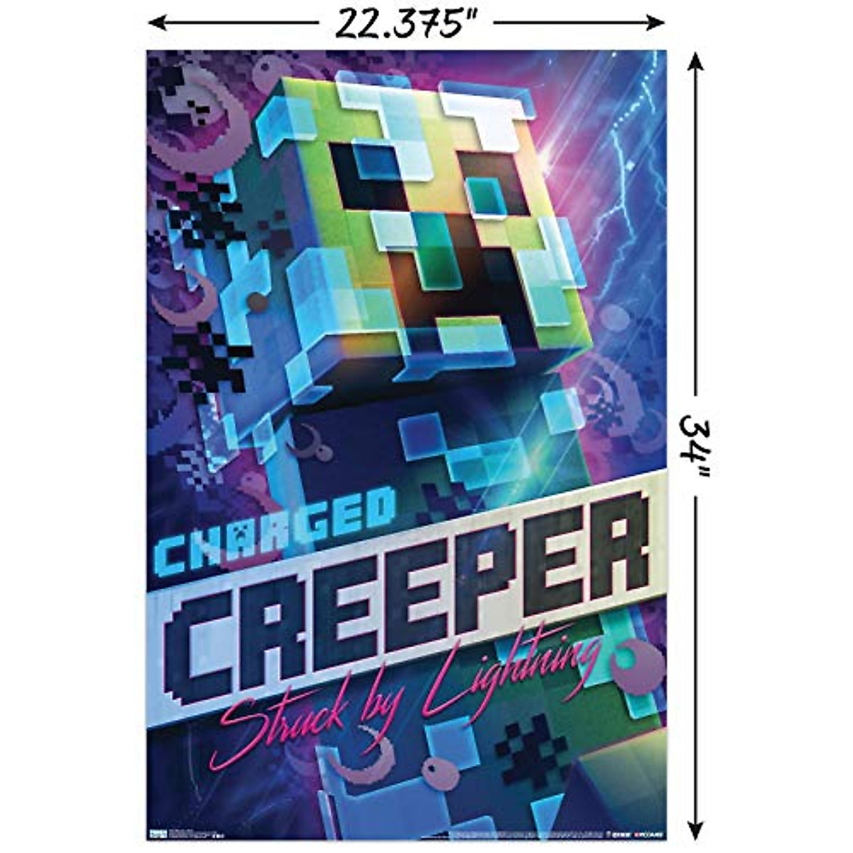 Trends International Minecraft - Struck Wall Poster, 22.375" x 34", Unframed Version