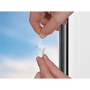 tesa Adhesive Hooks for Glass - Invisible Hanging Hooks for Mirrors & Transparent Surfaces - Holds up to 0.2 kg per Hook - Pack of 5 incl. 8 Adhesive Strips